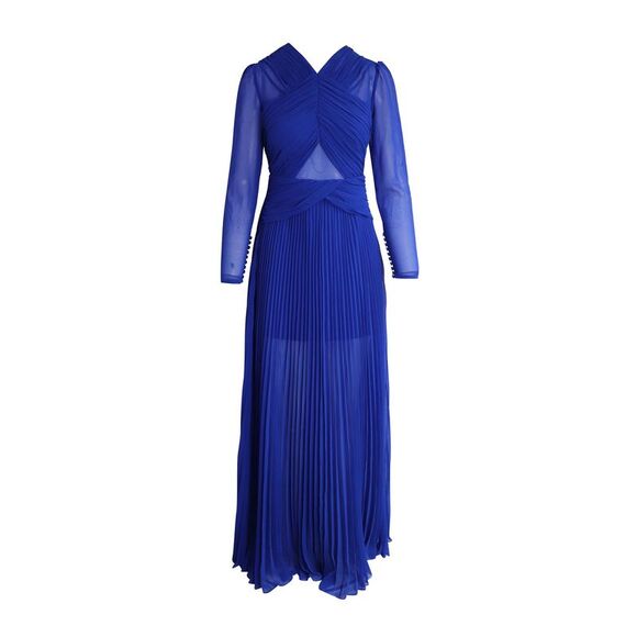 Self-Portrait | Dresses | Self Portrait Cross Front Pleated Maxi Dress ...
